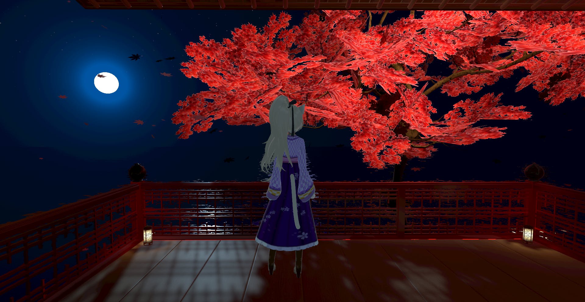 紅葉と海が見える和室 | メタバースプラットフォーム cluster（クラスター）