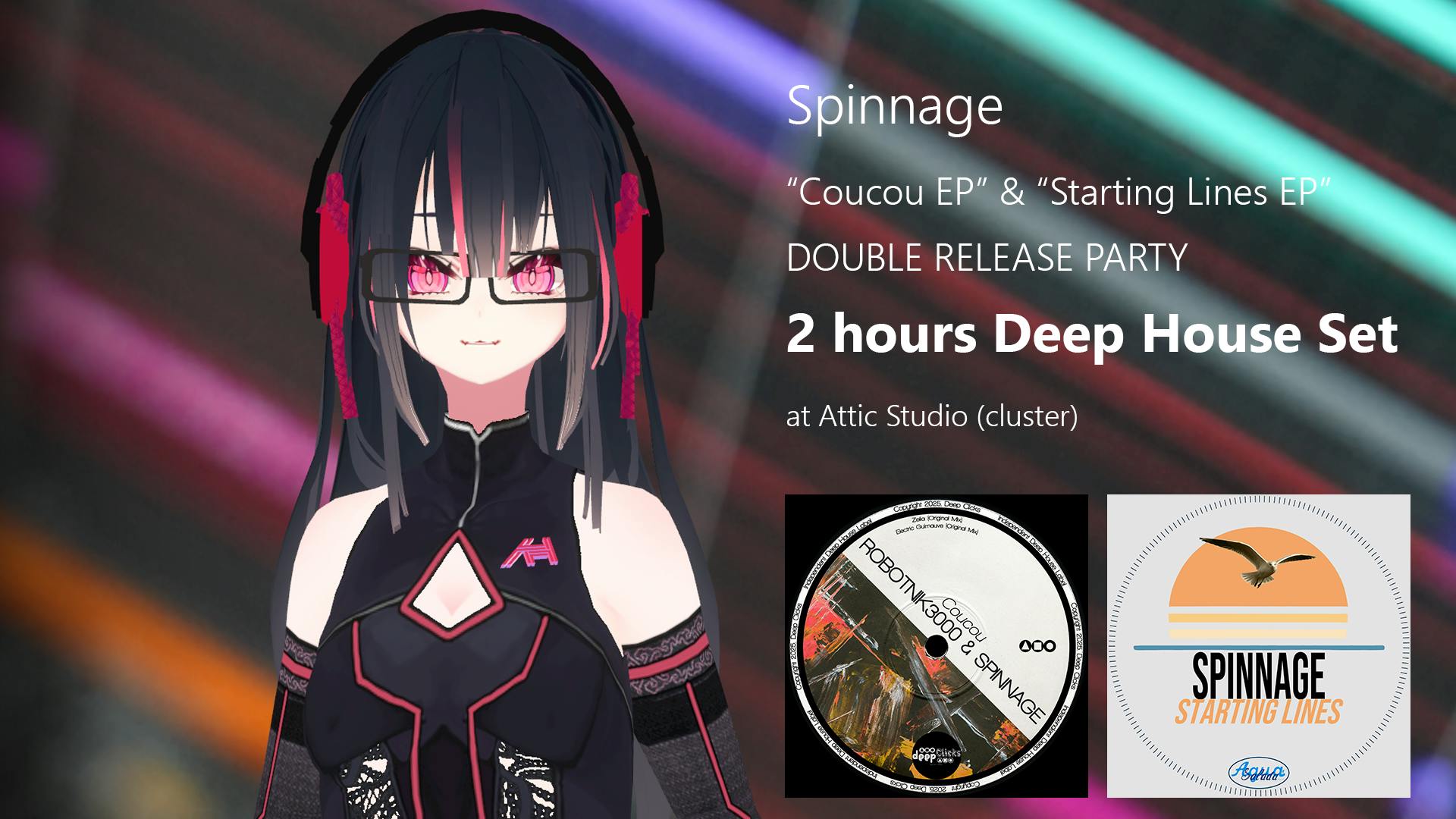 Spinnage 2時間ディープハウスセット ダブルリリパスペシャル | メタバースプラットフォーム cluster（クラスター）