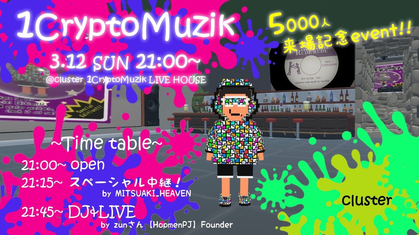 Commemorative SP for 5,000 visitors to 1 CryptoUzik | Metaverse ...